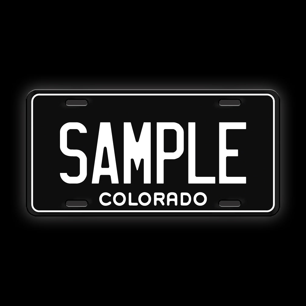 Black Custom Colorado License Plate – Limitless Speed Co.