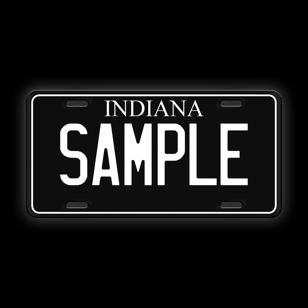Black Custom Indiana License Plate – Limitless Speed Co.
