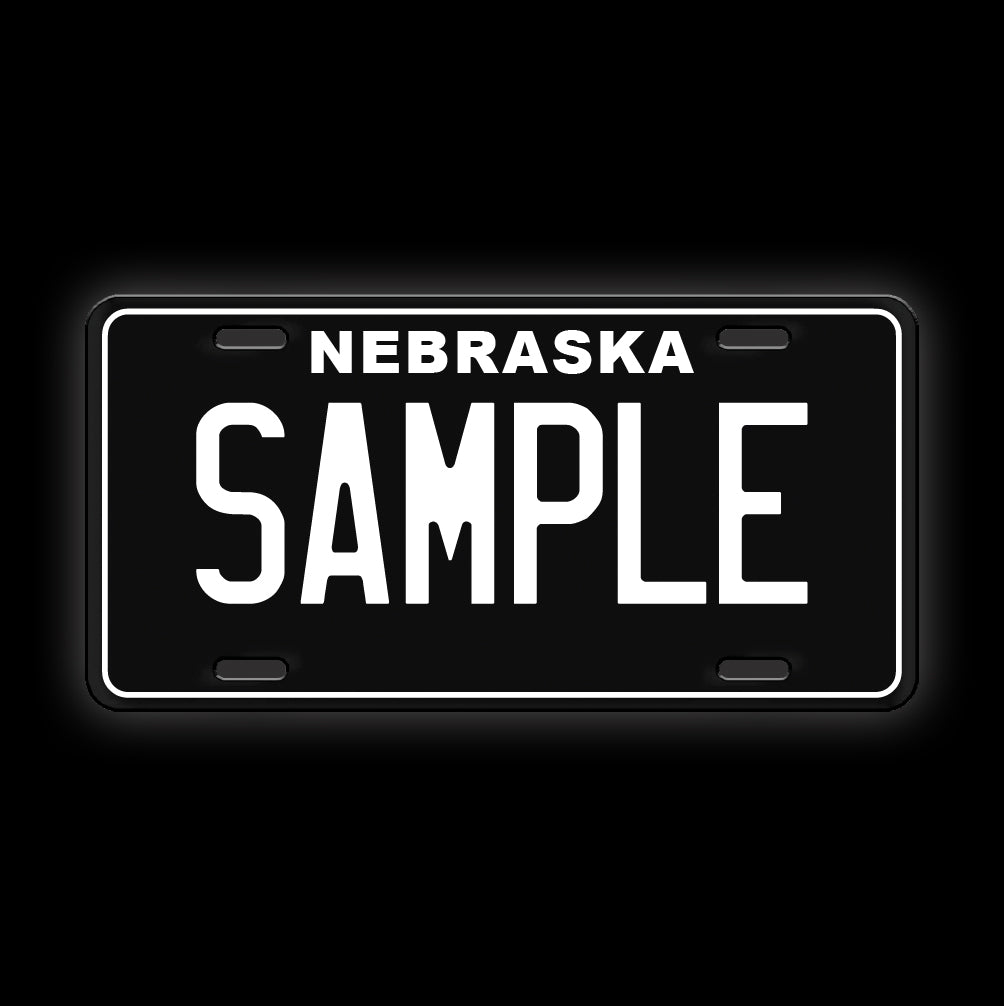 Black Custom Nebraska License Plate – Limitless Speed Co.