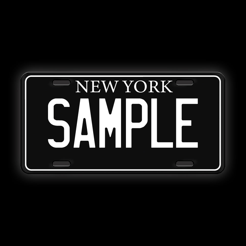 Black Custom New York License Plate – Limitless Speed Co.